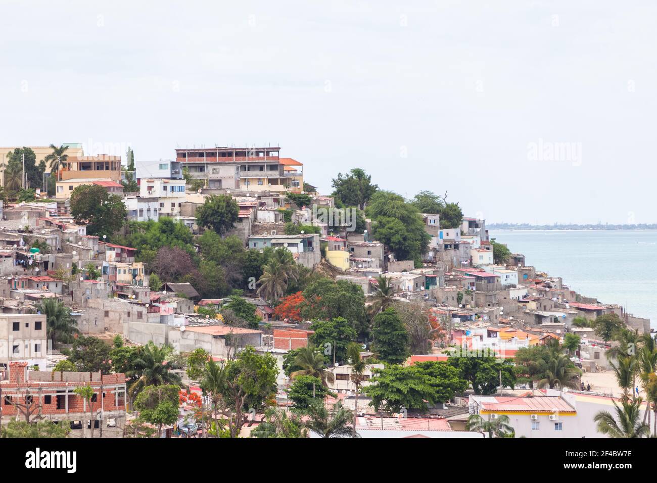 Luanda / Angola - 12/07/2020: Aerial view of a poor neighborhood in the ...
