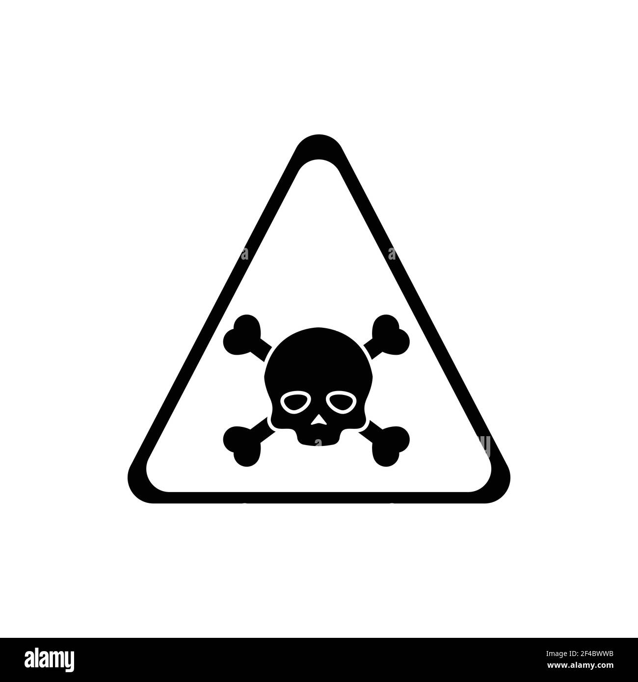 Attention toxic hazard black element. Skull, crossbones. Warning sign ...