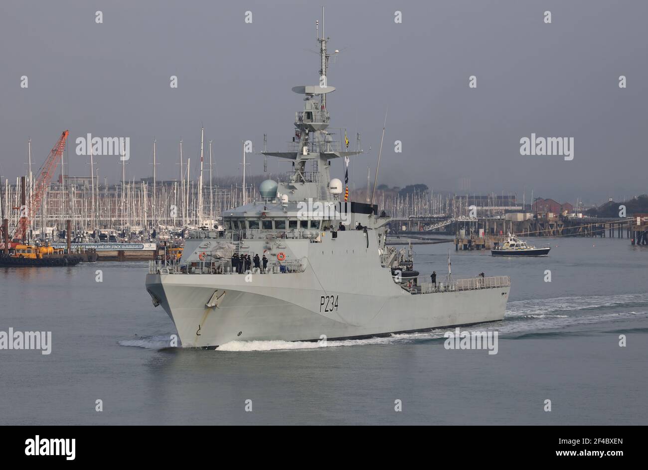 The Royal Navy Batch 2 River class offshore patrol vessel HMS SPEY ...