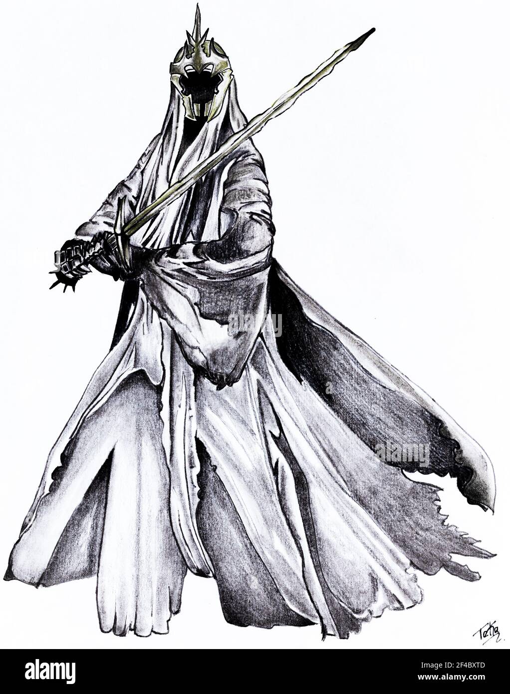 hand drawn wizard Stock Photo - Alamy