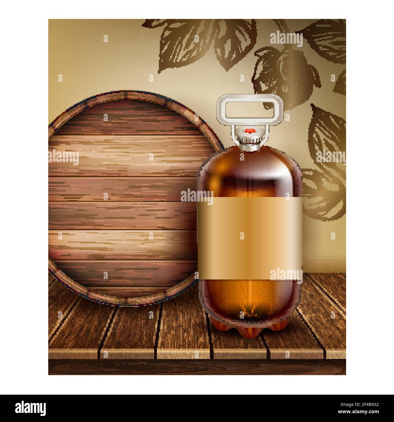 Craft Beer Creative Promotional Poster Vector Illustration Stock Vector ...