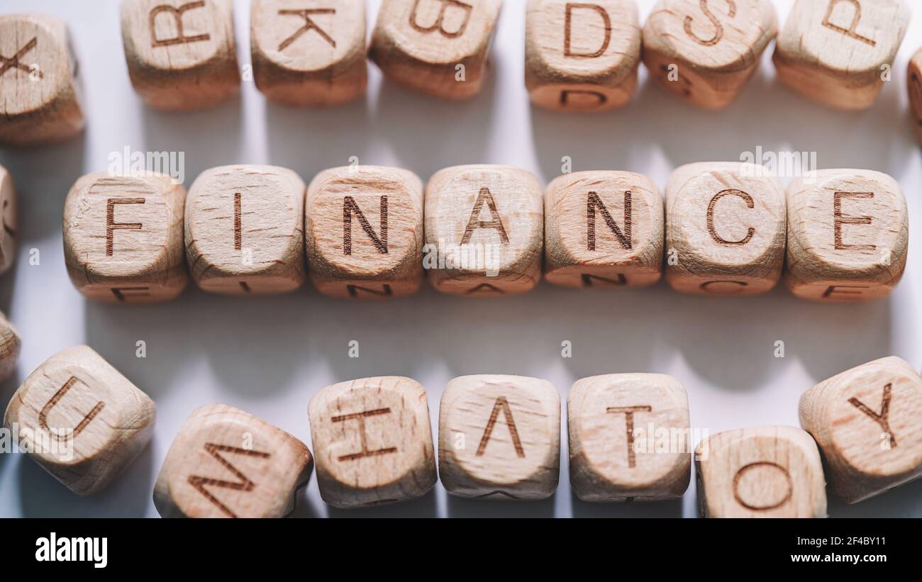 Wooden Word blocks Stock Photo - Alamy