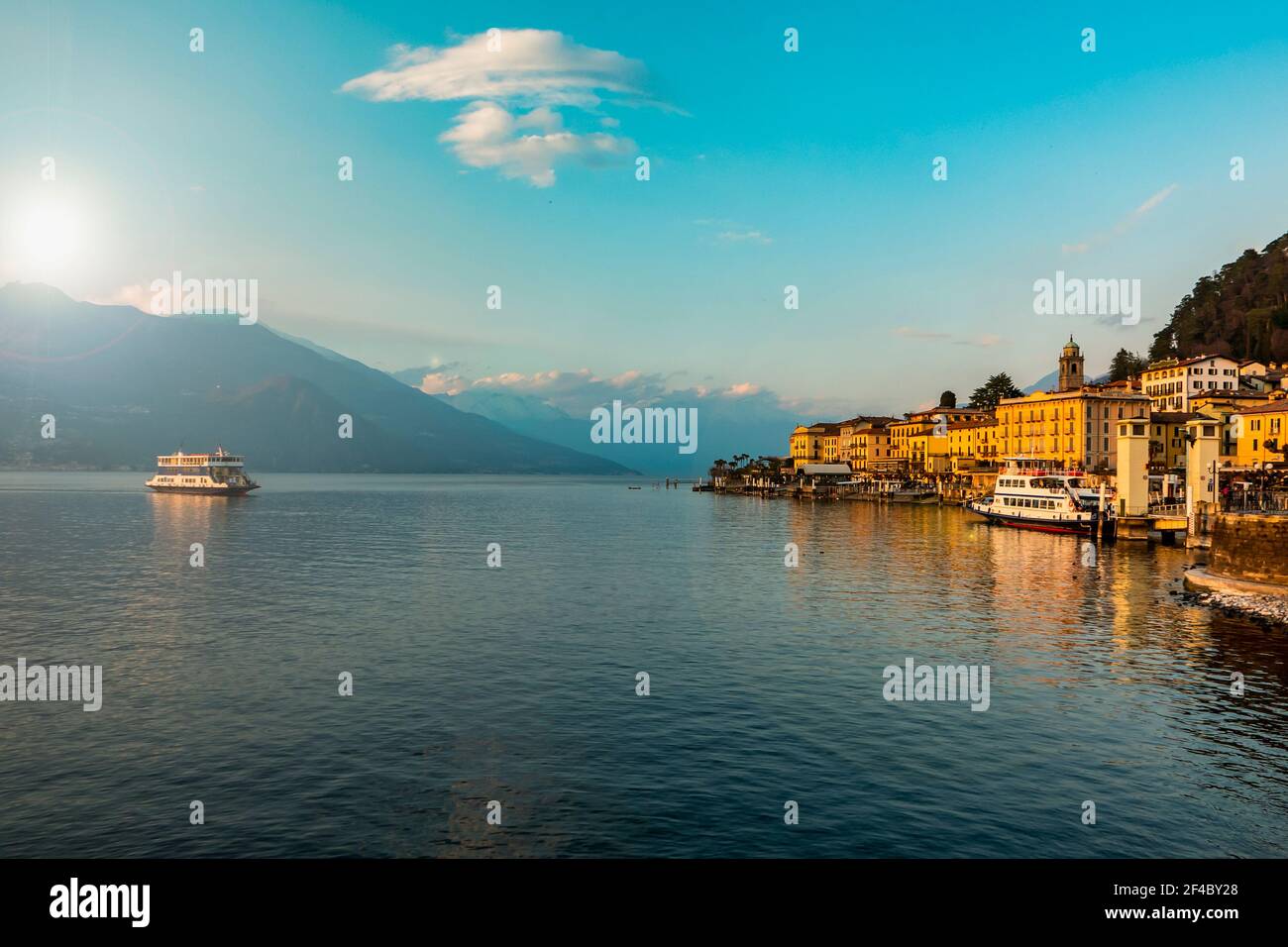 Landscape of Bellagio at sunset hours Stock Photo - Alamy