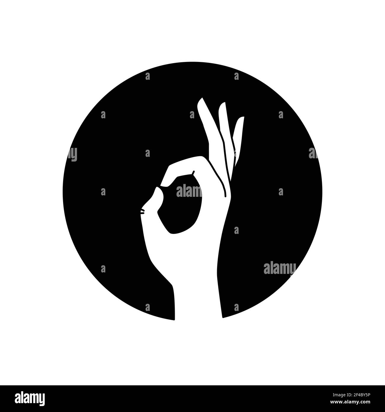 Approval icon glyph Black and White Stock Photos & Images - Alamy