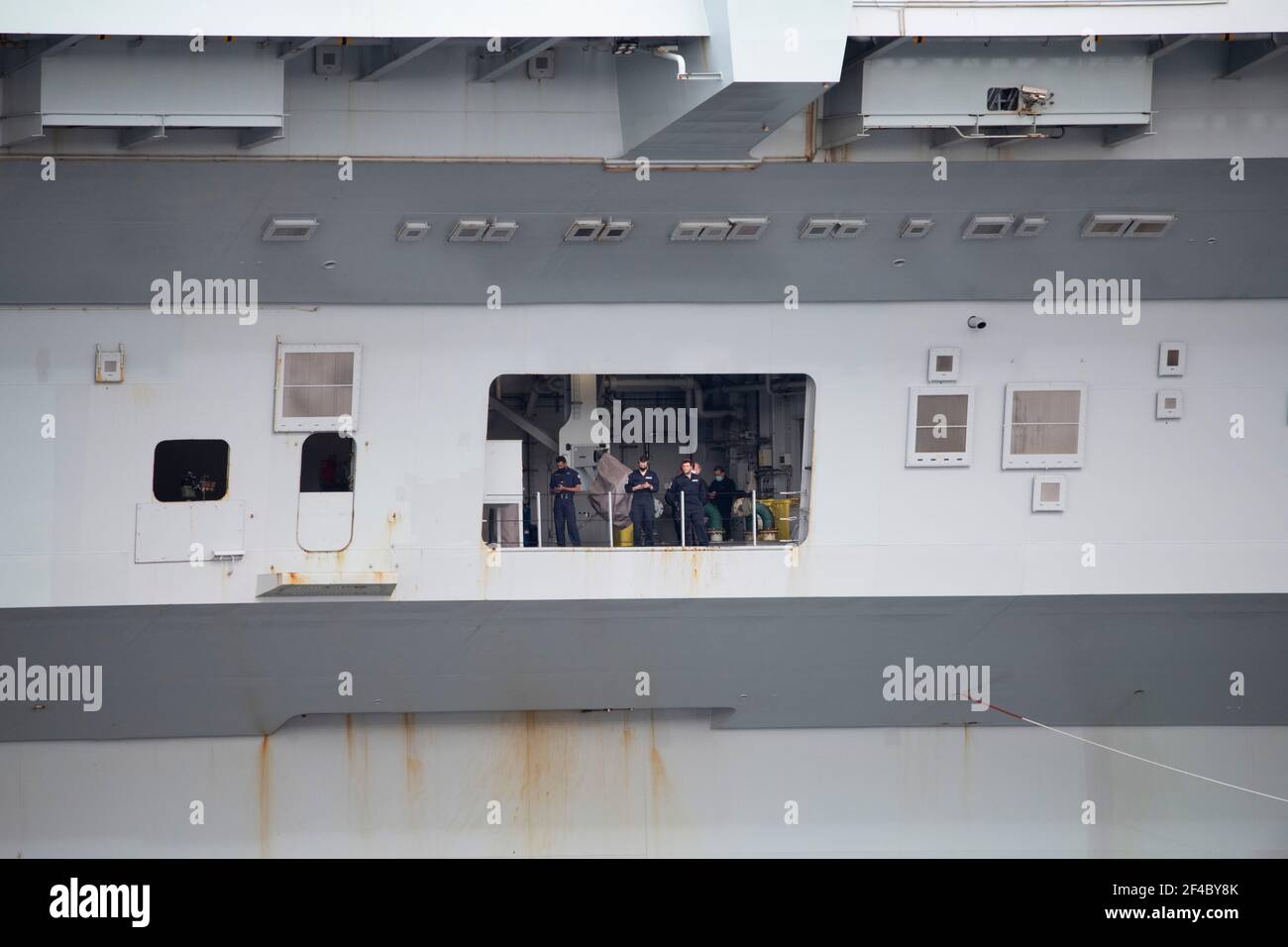 Finnart, Loch Long, Scotland, UK. 20th Mar, 2021. PICTURED: HMS Queen ...