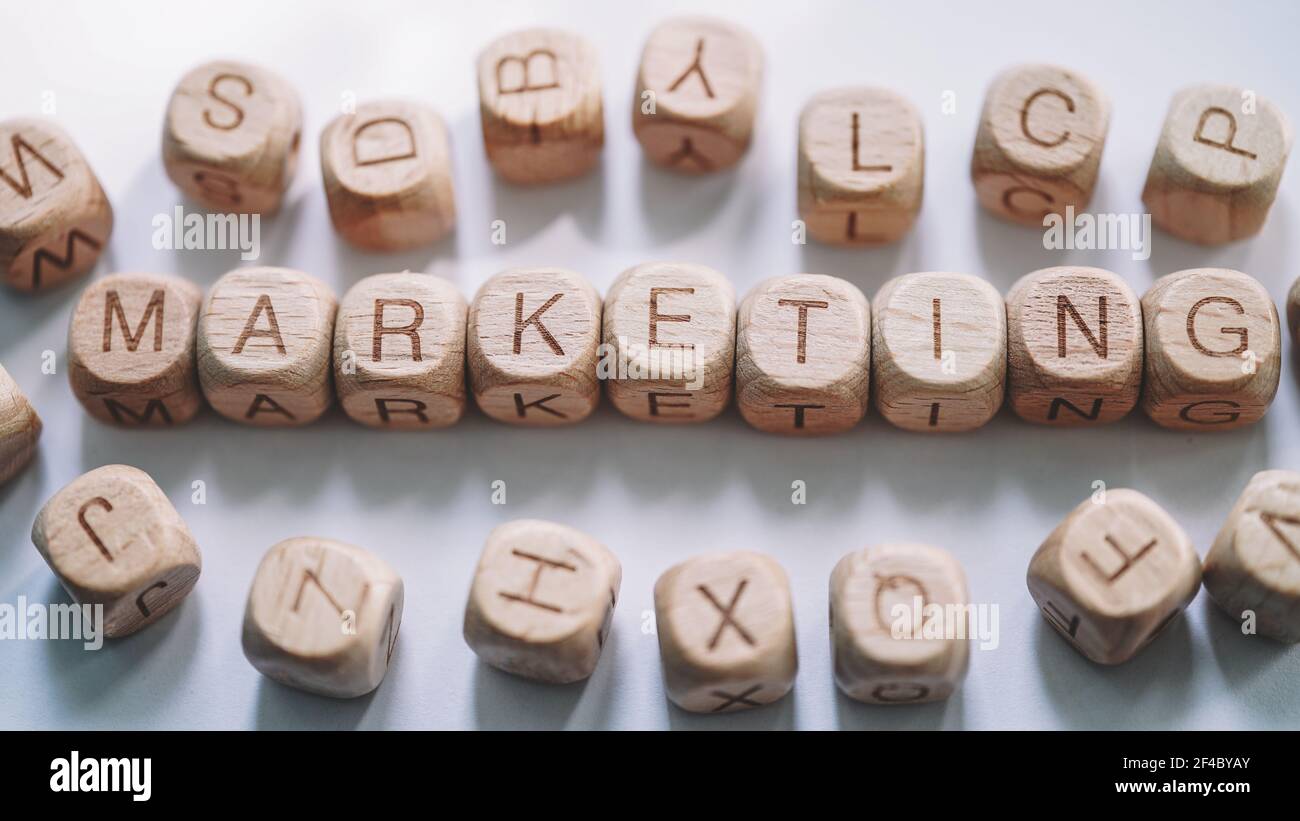 Wooden word Blocks Stock Photo - Alamy
