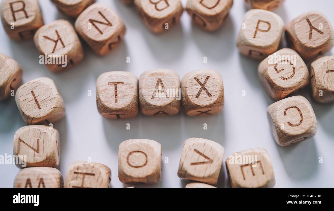Wooden word Blocks Stock Photo - Alamy