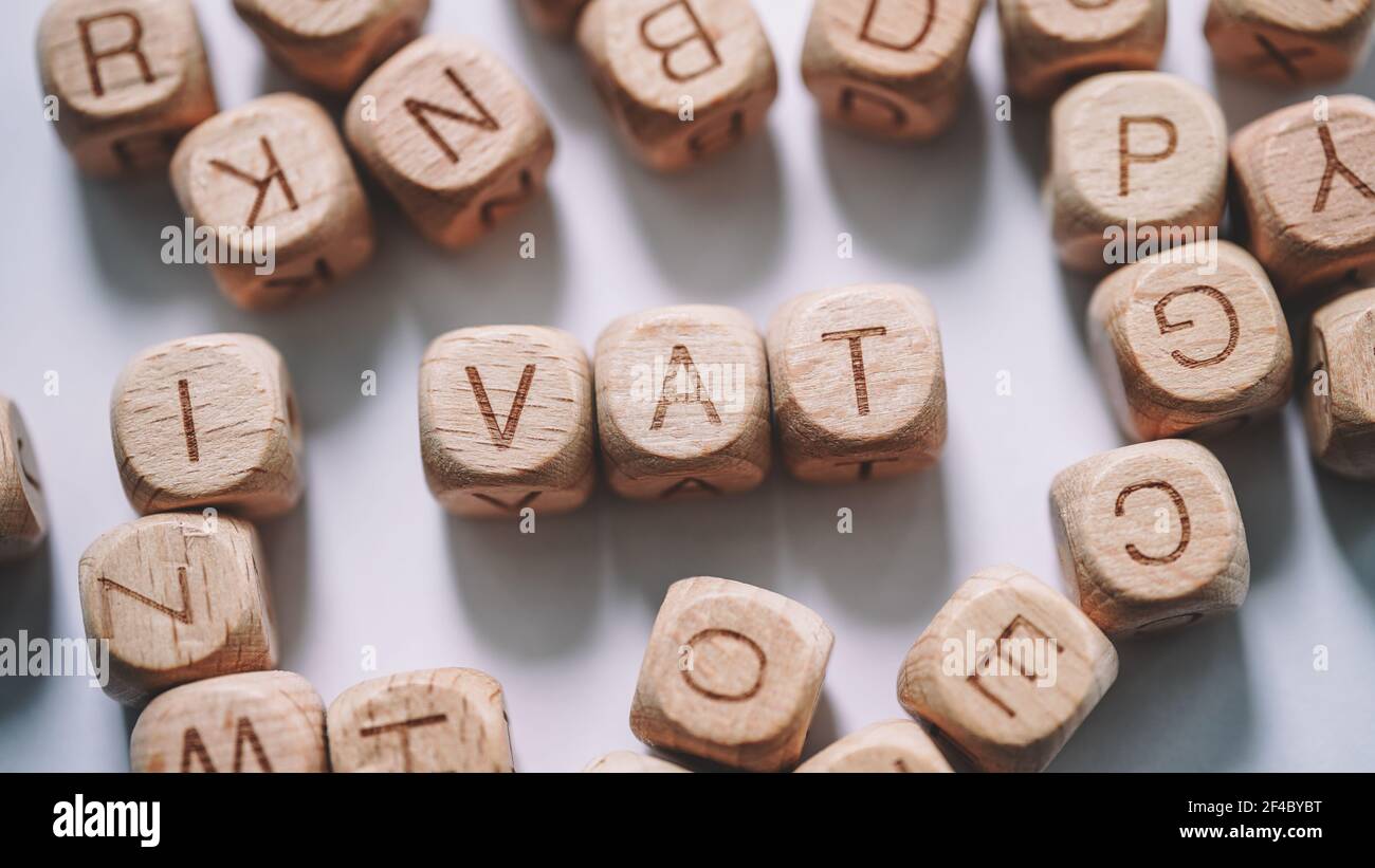 Wooden word Blocks Stock Photo - Alamy