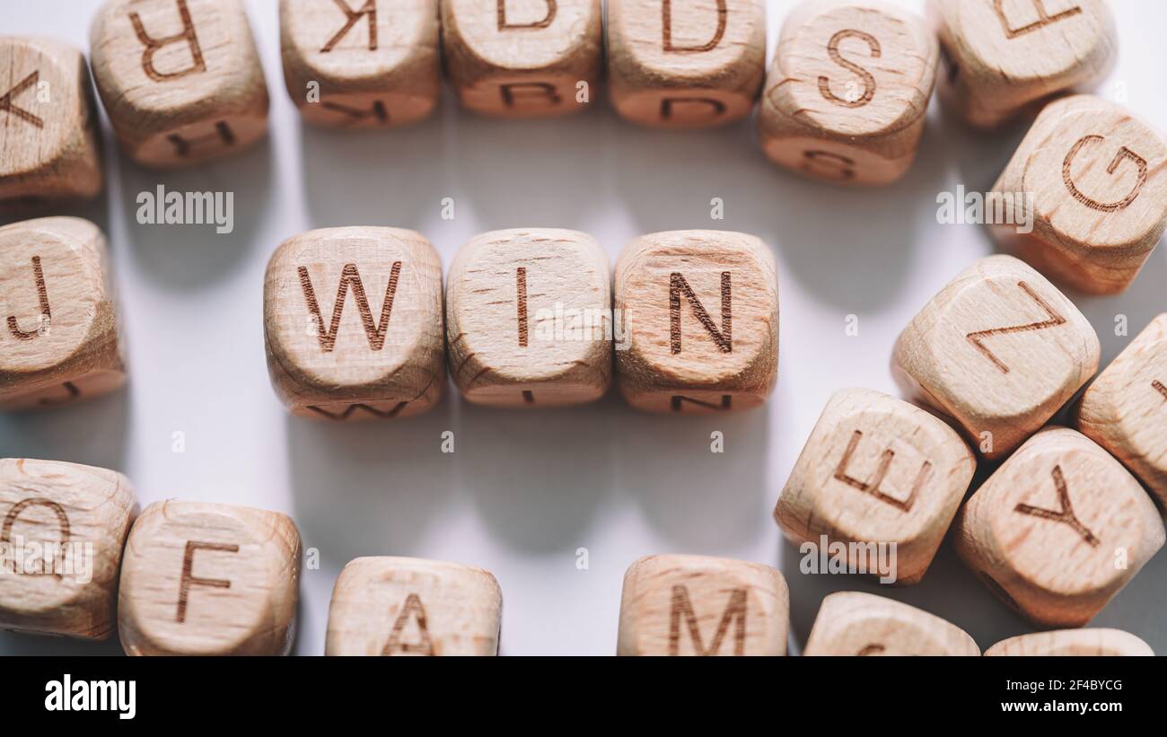 Wooden word Blocks Stock Photo - Alamy