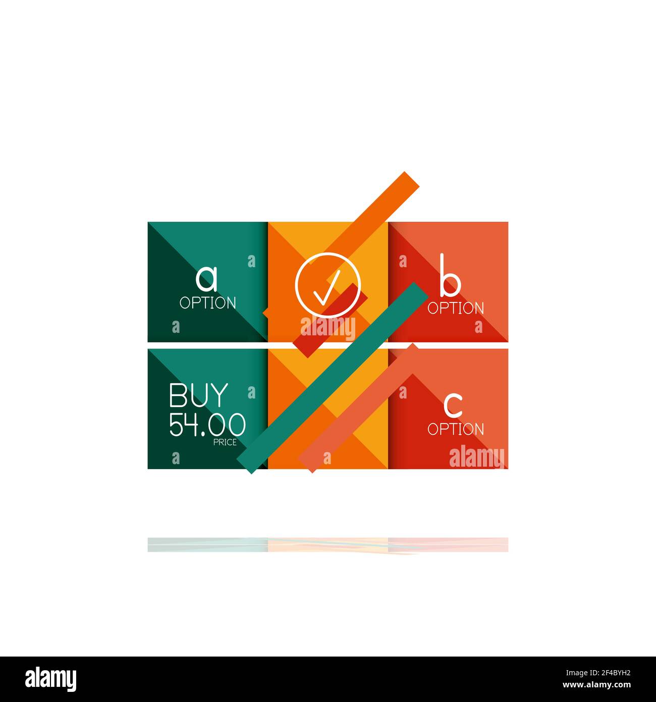 Square option infographic banner. Data and information visualization ...