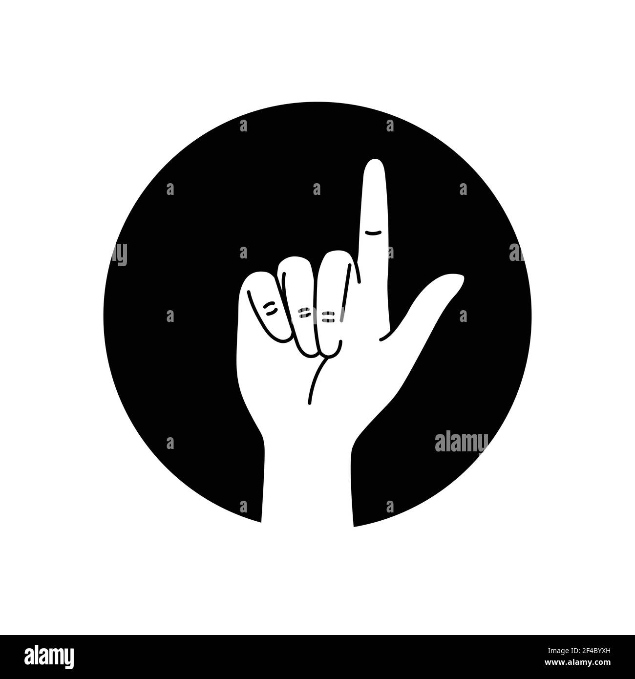 Hand showing one count black glyph icon. Pointing hand. Make the index ...