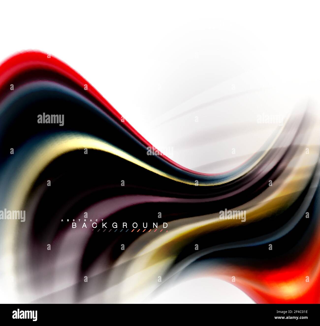 Fluid liquid mixing colors concept on light grey background, wave and ...