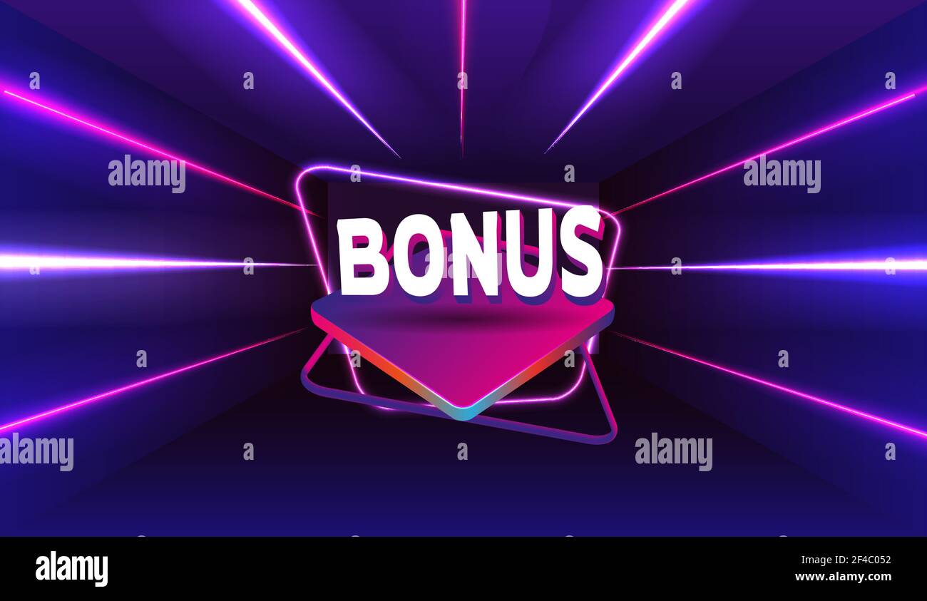 Web banner Bonus sign letters 3d isolated design elements. Vector Stock ...