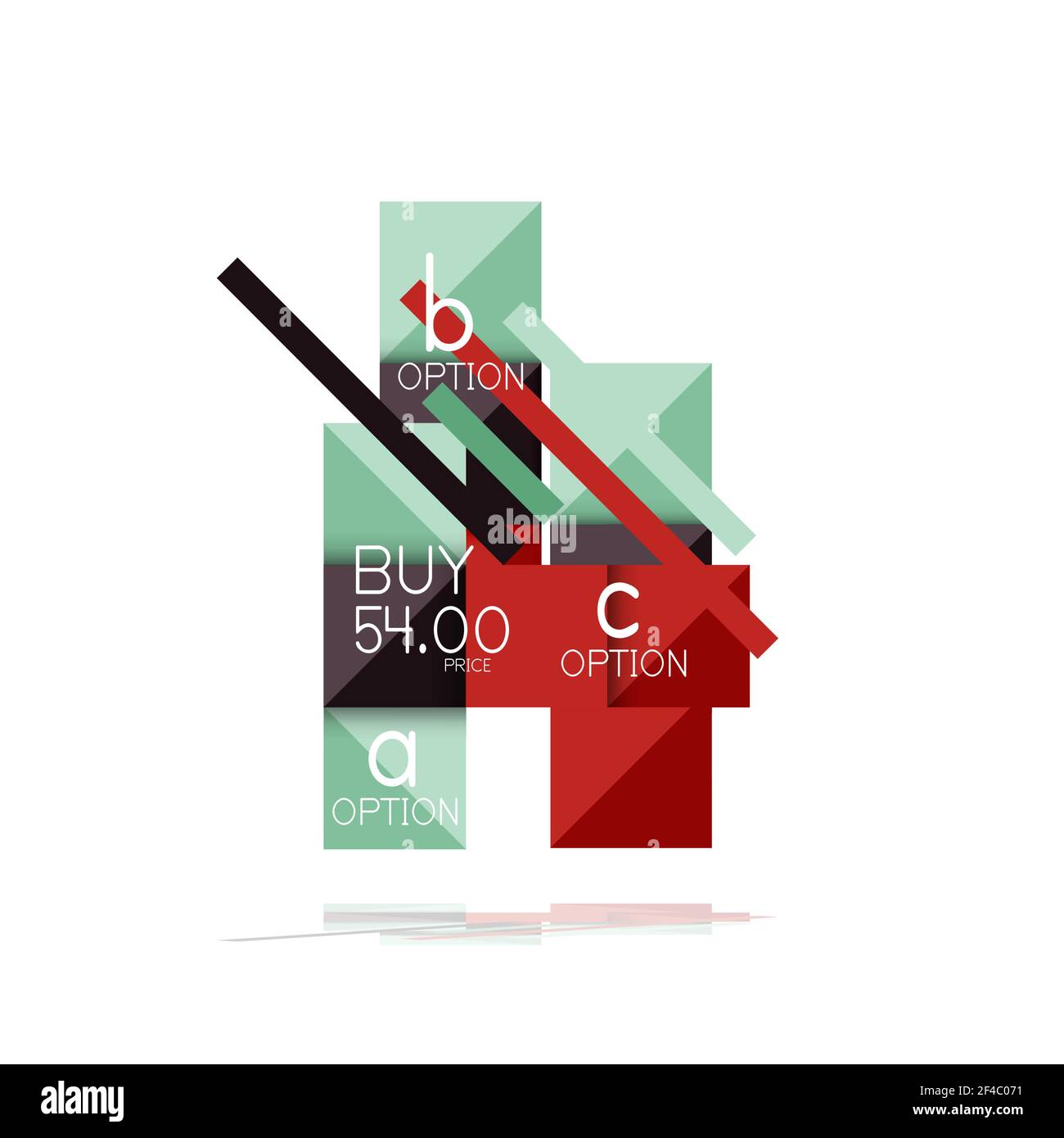 Square option infographic banner. Data and information visualization ...