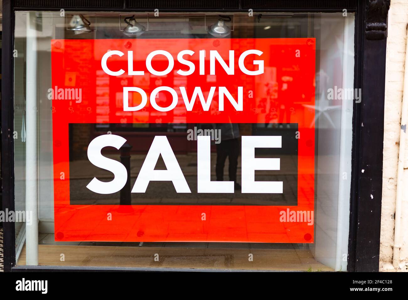 A high street store that is closing down caused by the global lockdowns ...