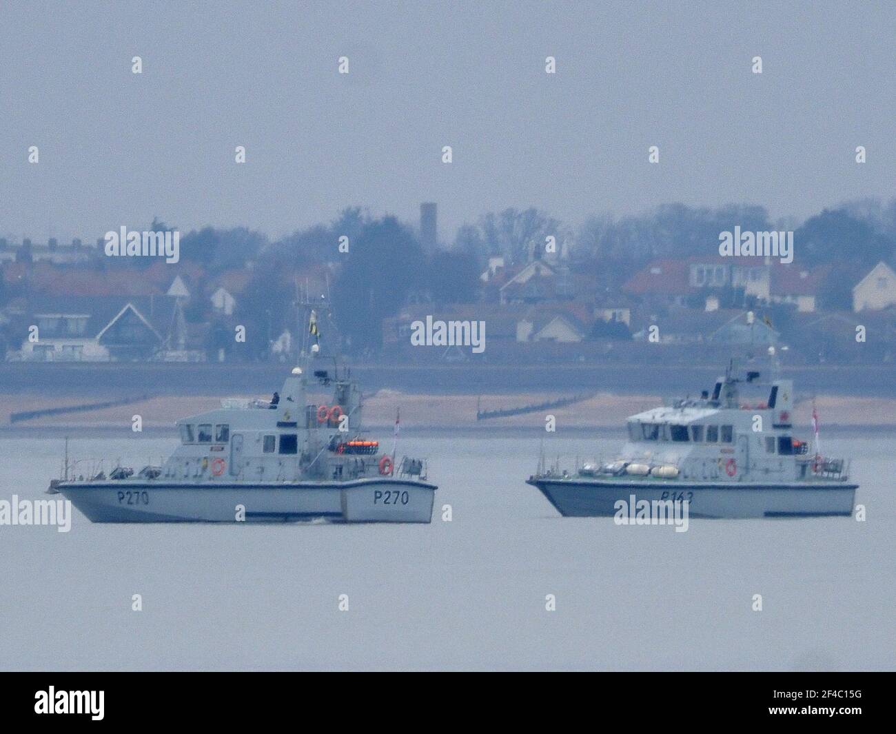 Sheerness, Kent, UK. 20th March, 2021. HMS Biter and HMS Express seen ...