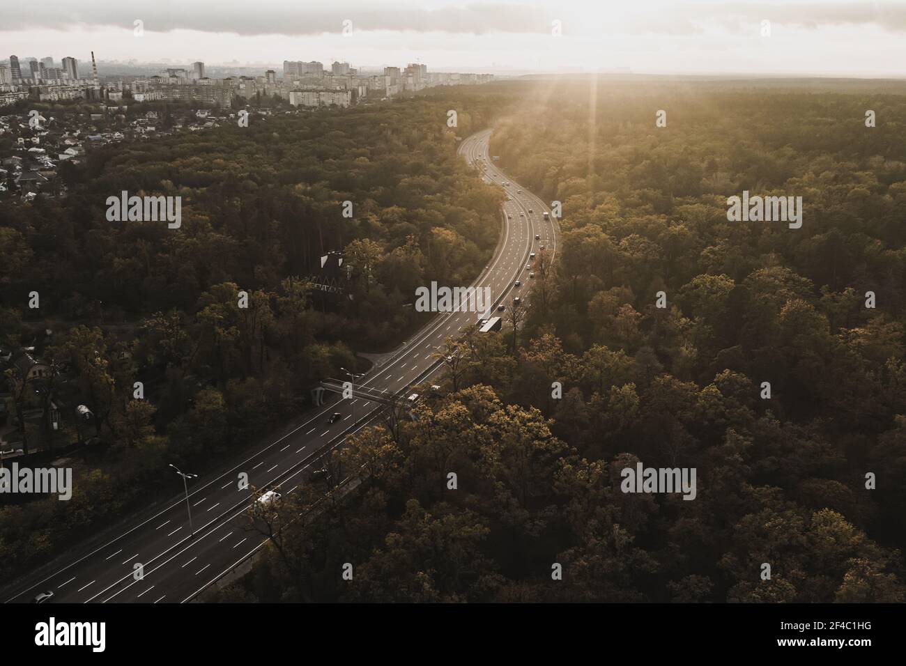 Road view from above Stock Photo - Alamy
