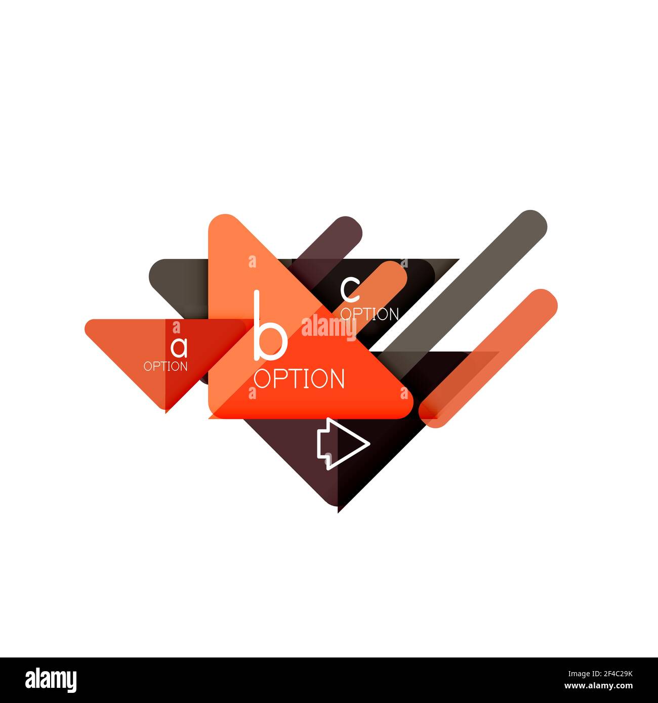 Triangle data visualization design, option infographic layout. Triangle ...