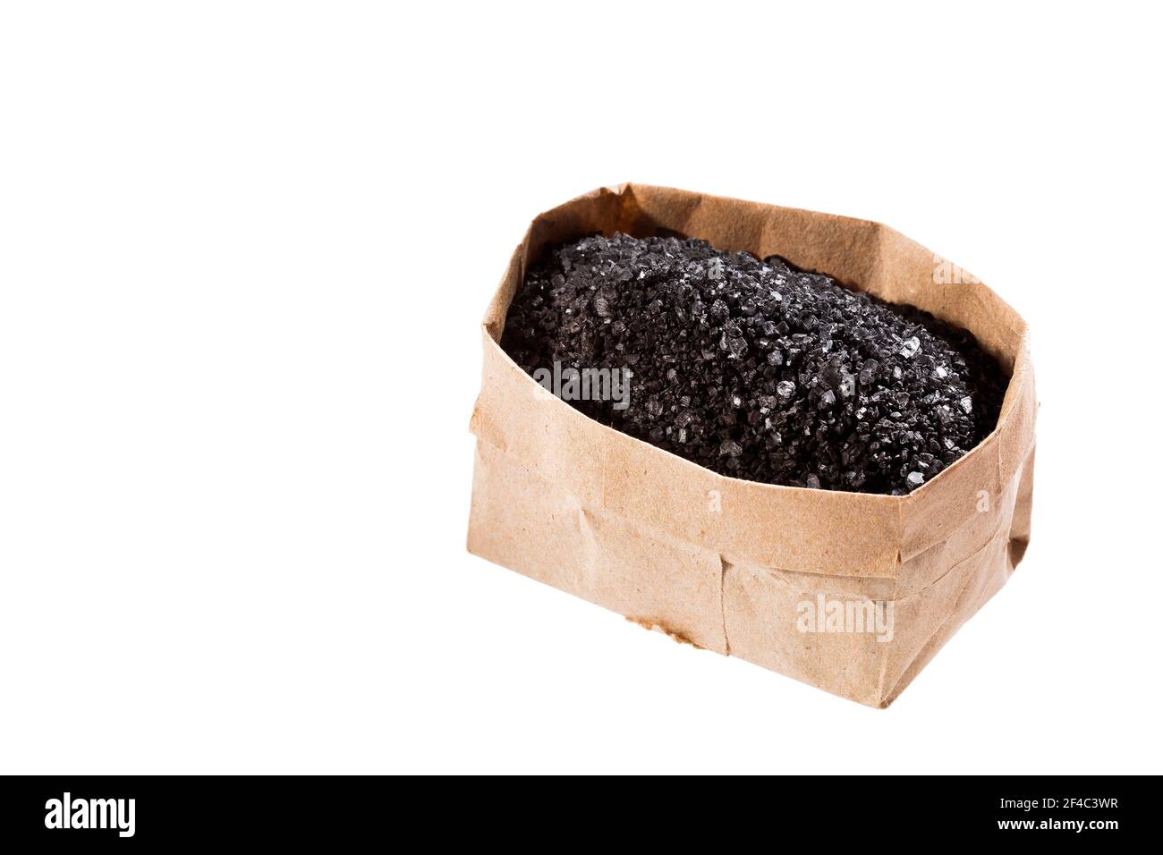 Natural black salt of Hawaii on white background Stock Photo - Alamy