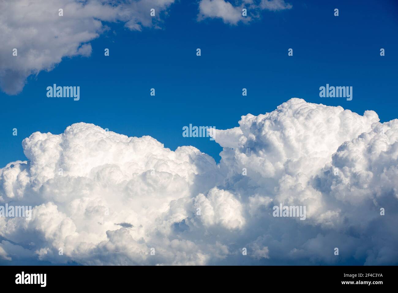 Dense white clouds in the blue sky in Turkey Stock Photo - Alamy