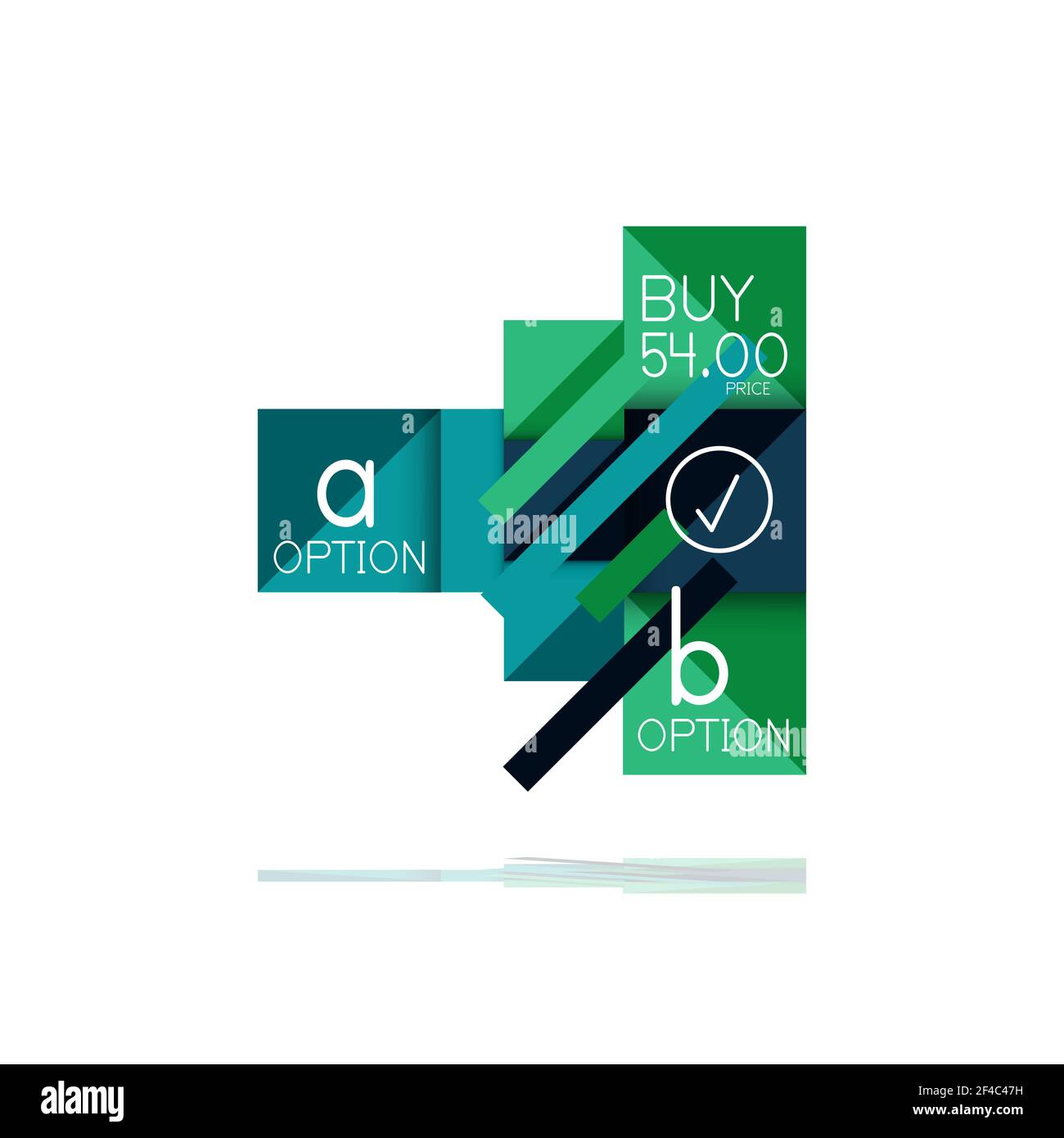 Square option infographic banner. Data and information visualization ...