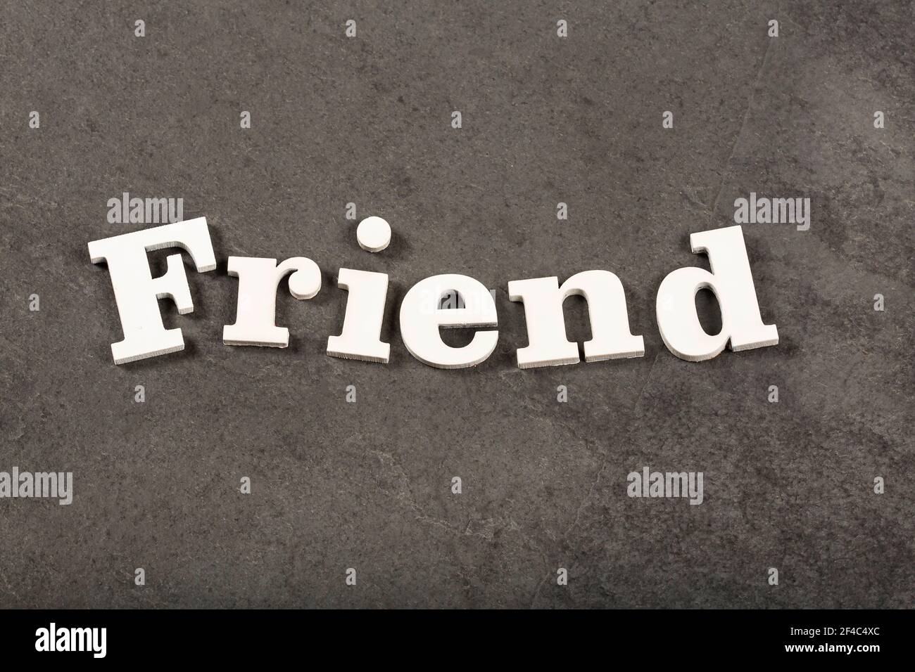 Word friend in white wooden letters Stock Photo - Alamy