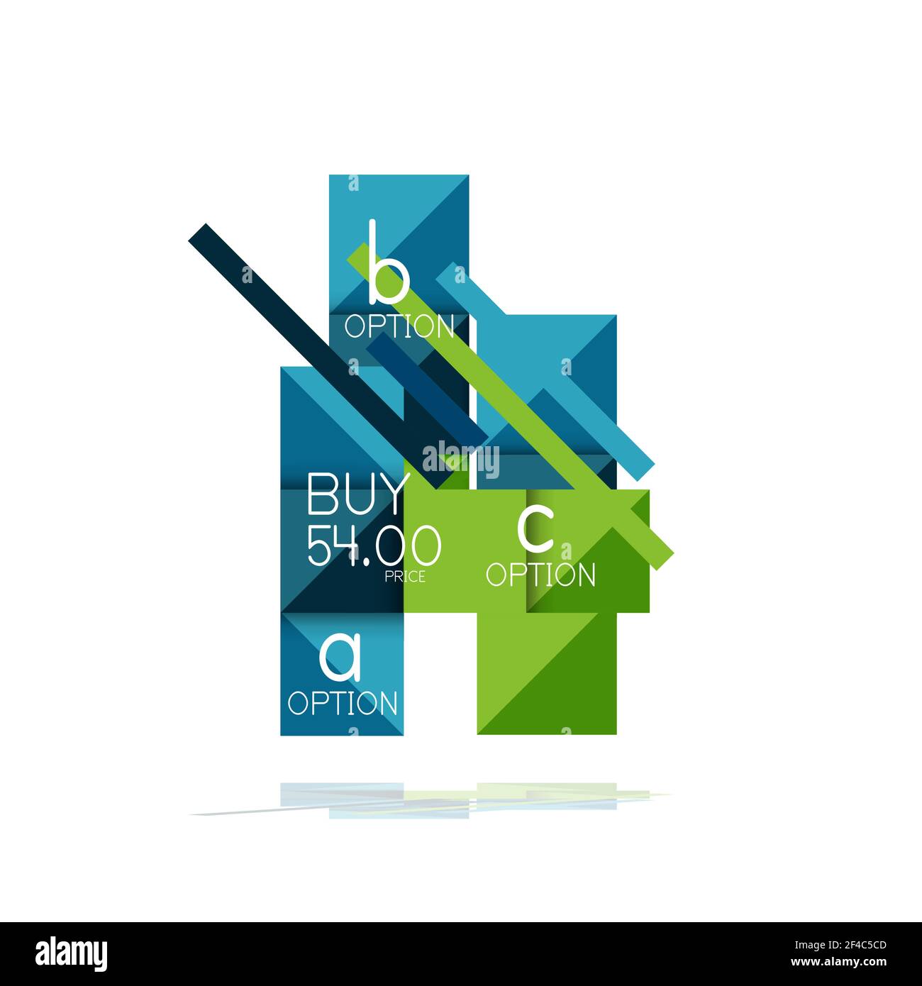 Square option infographic banner. Data and information visualization ...