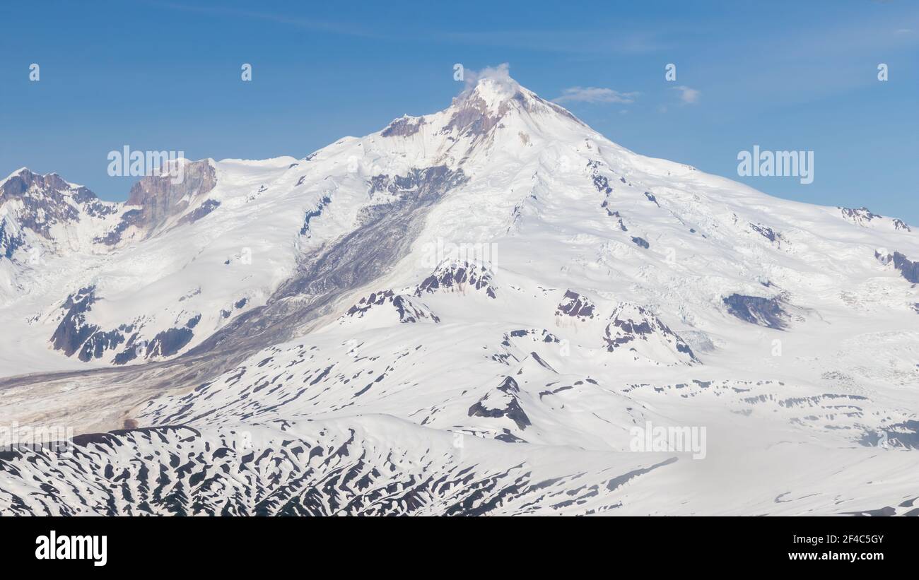 Aerial view of Redoubt Volcano Stock Photo - Alamy