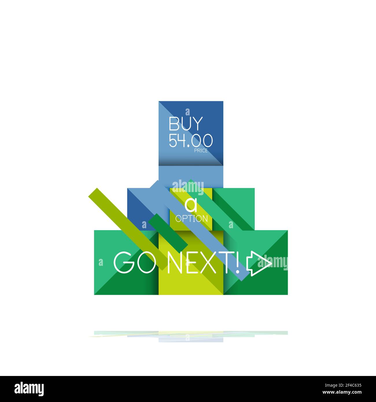 Square option infographic banner. Data and information visualization ...