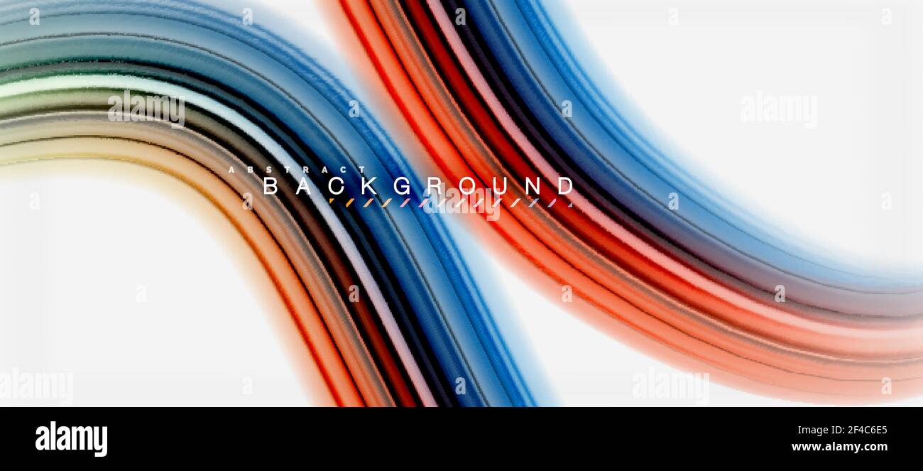 Rainbow fluid abstract swirl shape, twisted liquid colors design ...