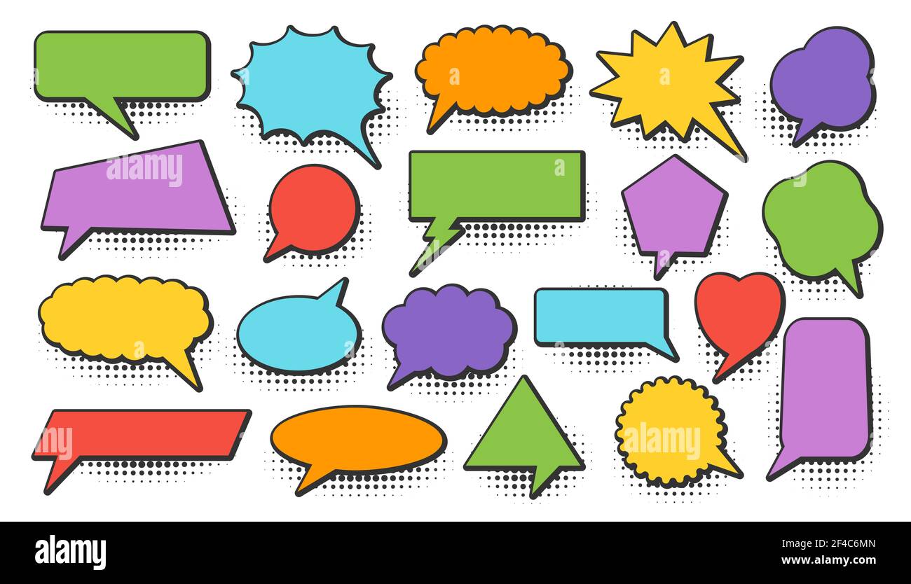 Colorful comic bubbles boom hi-res stock photography and images - Alamy