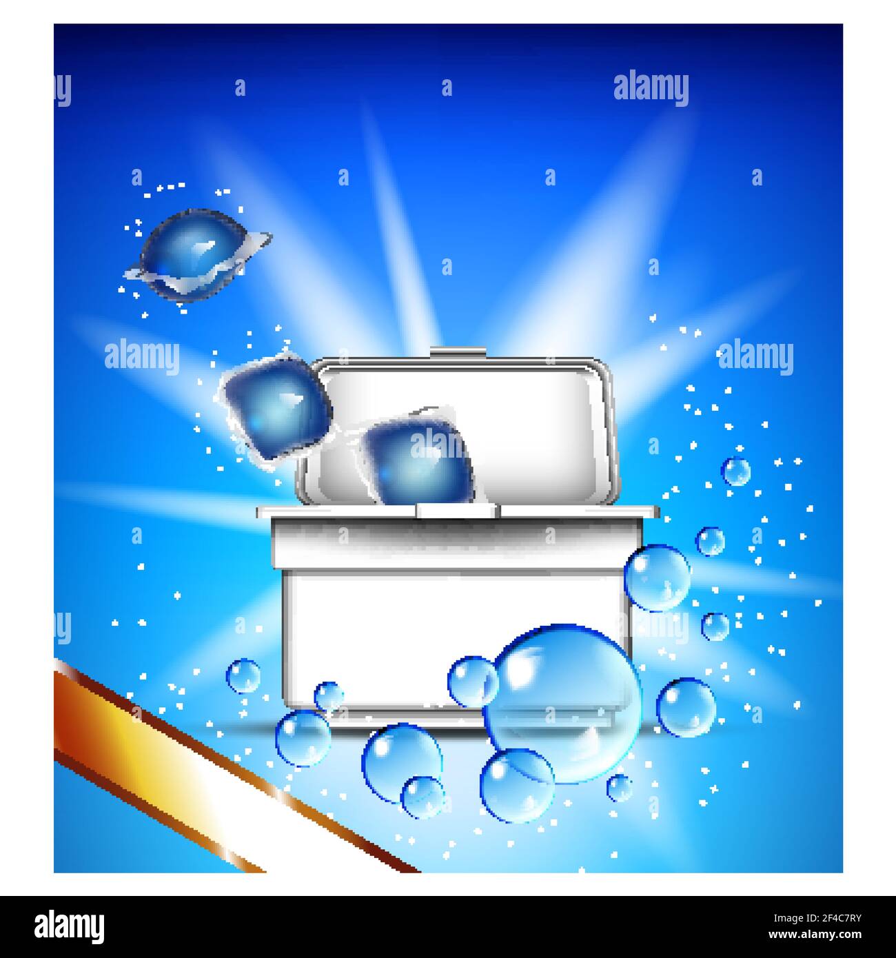 Perfect White Wash Powder Advertise Banner Vector Stock Vector Image ...