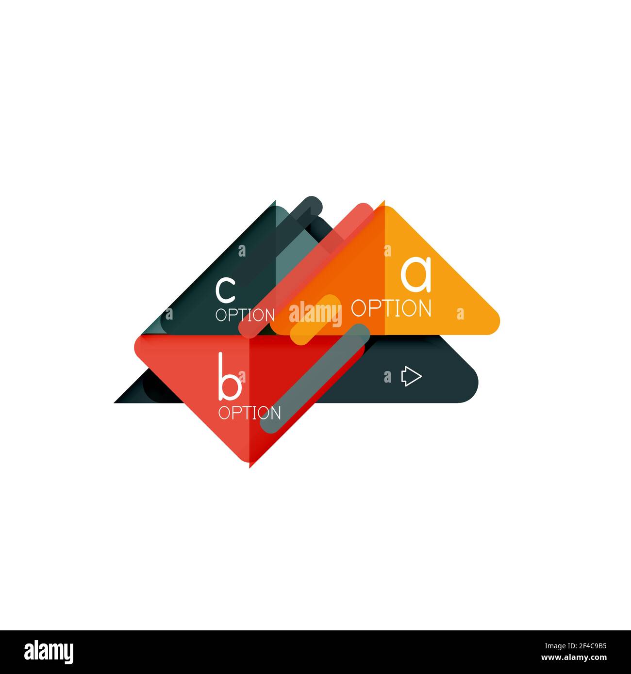 Triangle data visualization design, option infographic layout. Triangle ...