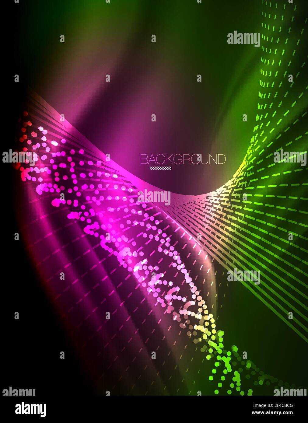 Smooth light effect, straight lines on glowing shiny neon dark ...