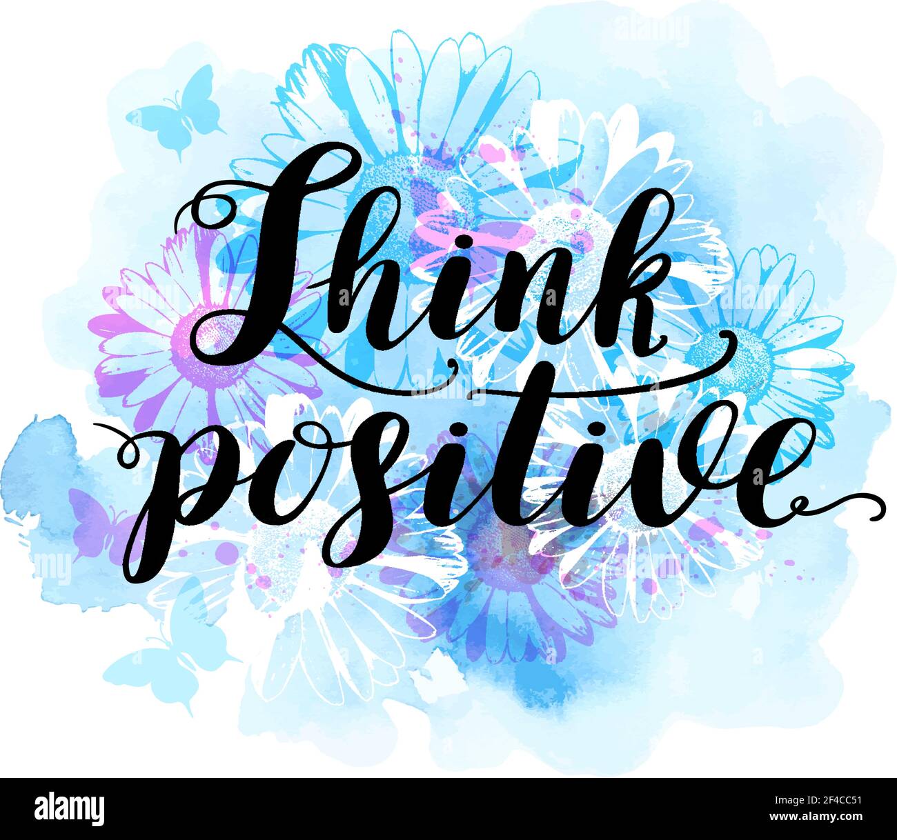 Watercolor flowers texture Stock Vector Images - Alamy