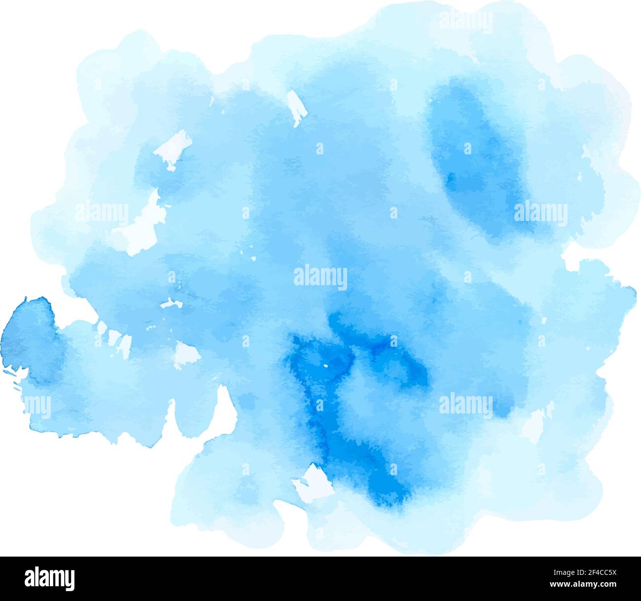 Blue watercolor vector texture isolated on a white background Stock ...