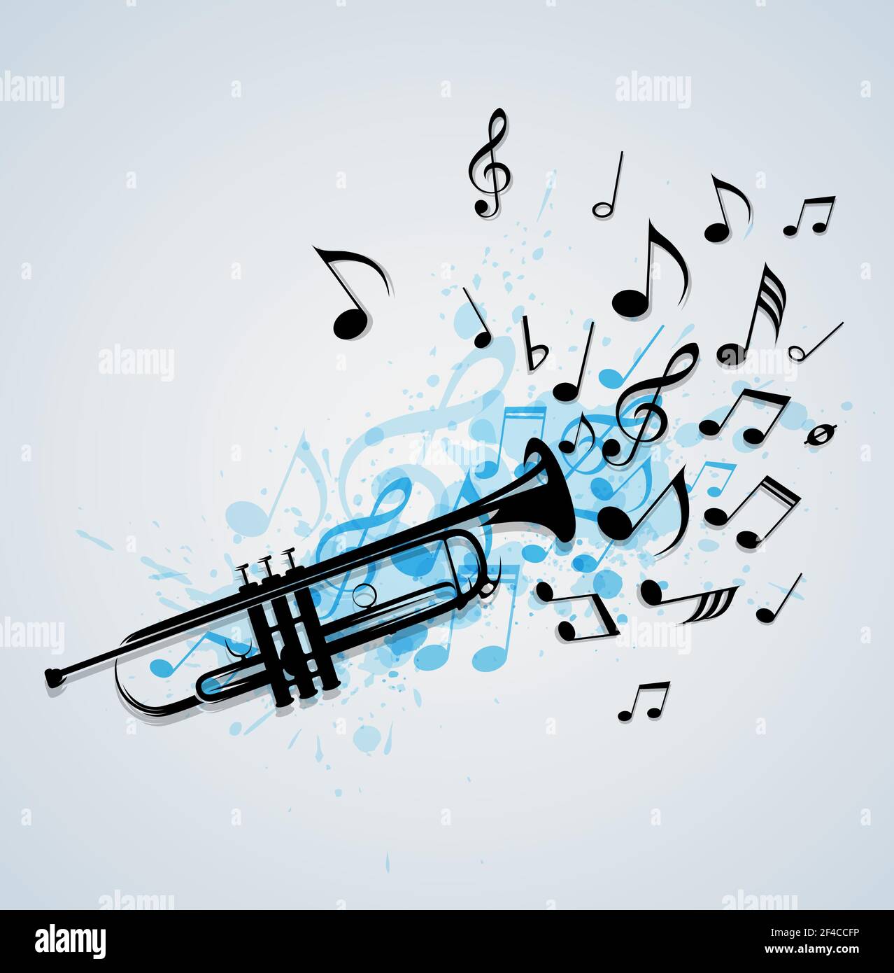 Blue And Black Music Background