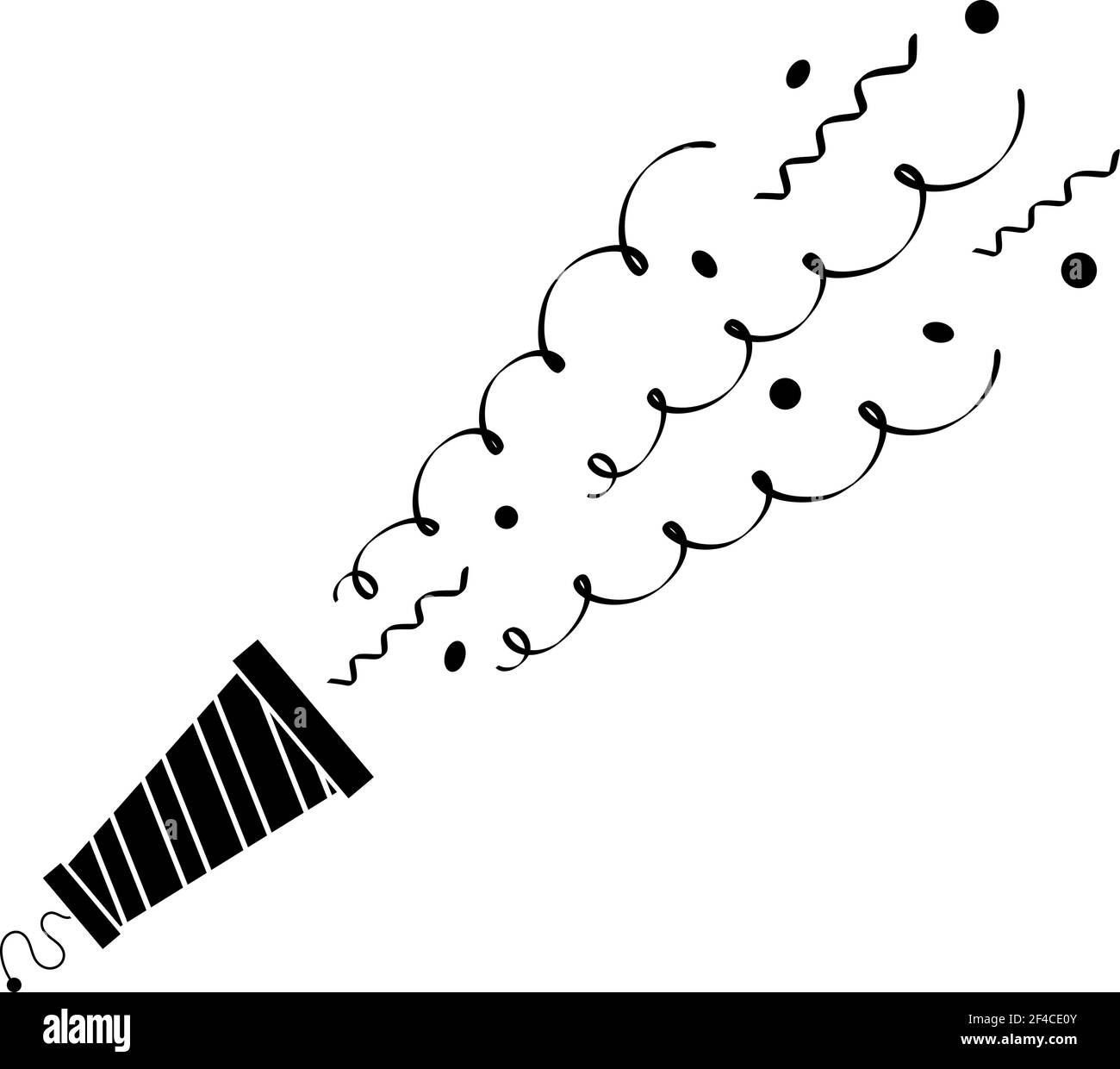 Surprise party isolated cartoon Black and White Stock Photos & Images ...