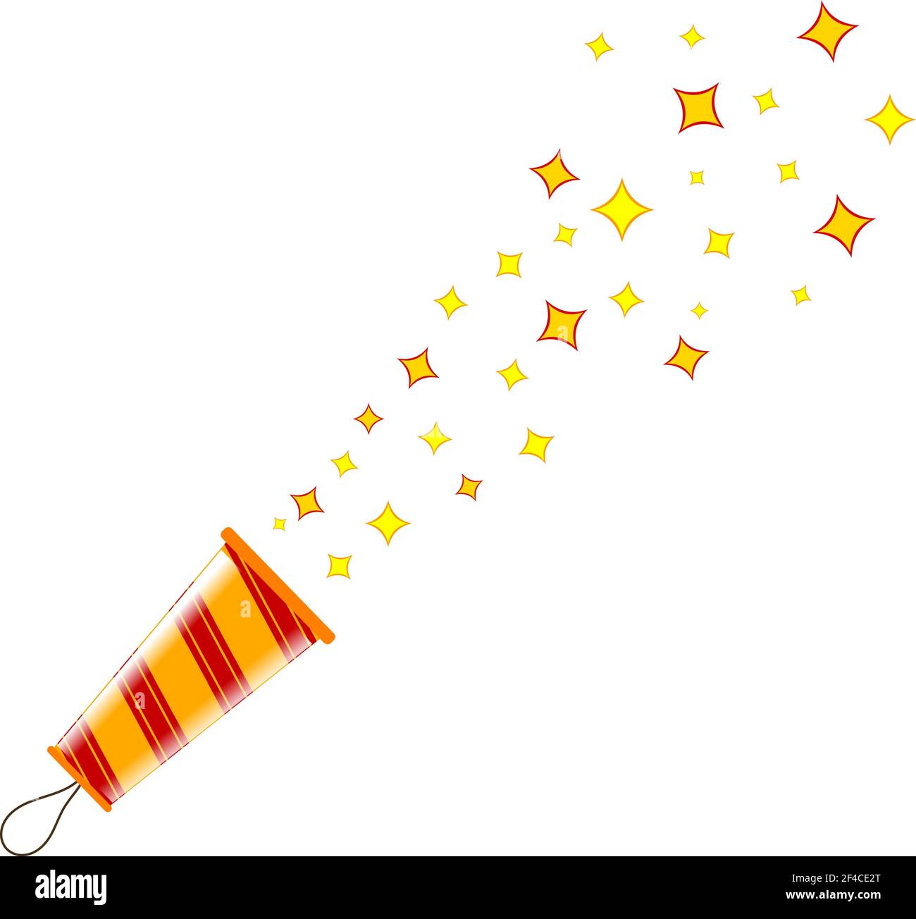 Colored Popper on white background. Cartoon vector popper - a concept ...