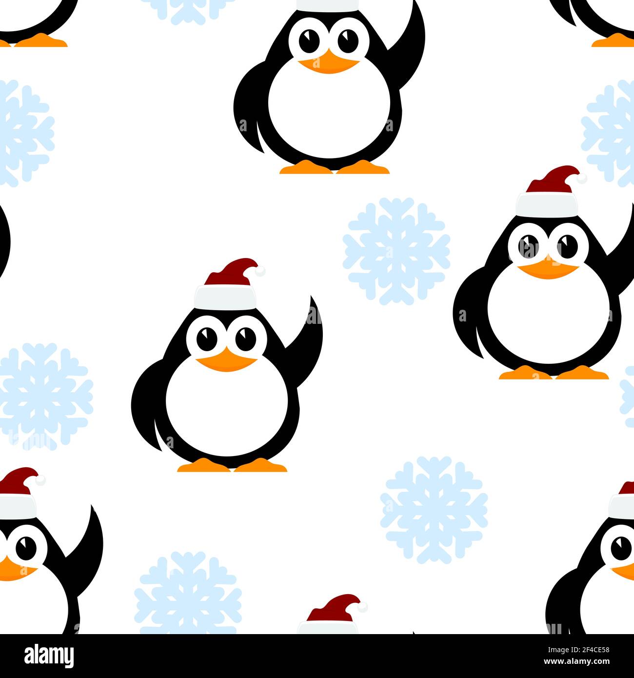 Vector illustration of a winter pattern with snowflakes and little ...