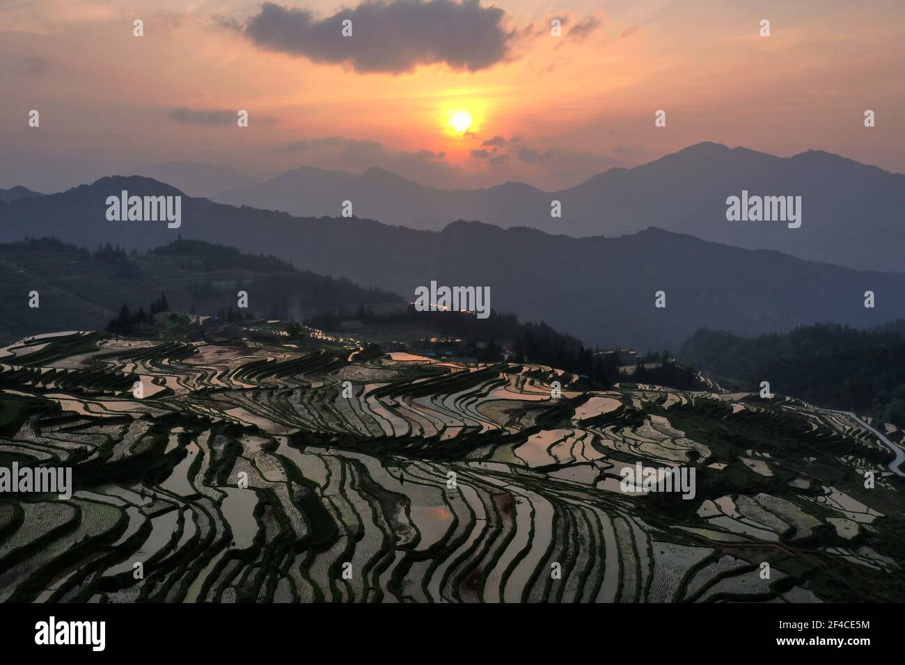 CONGJIANG, CHINA - MARCH 19, 2021 - Photo taken on March 19, 2021 shows ...