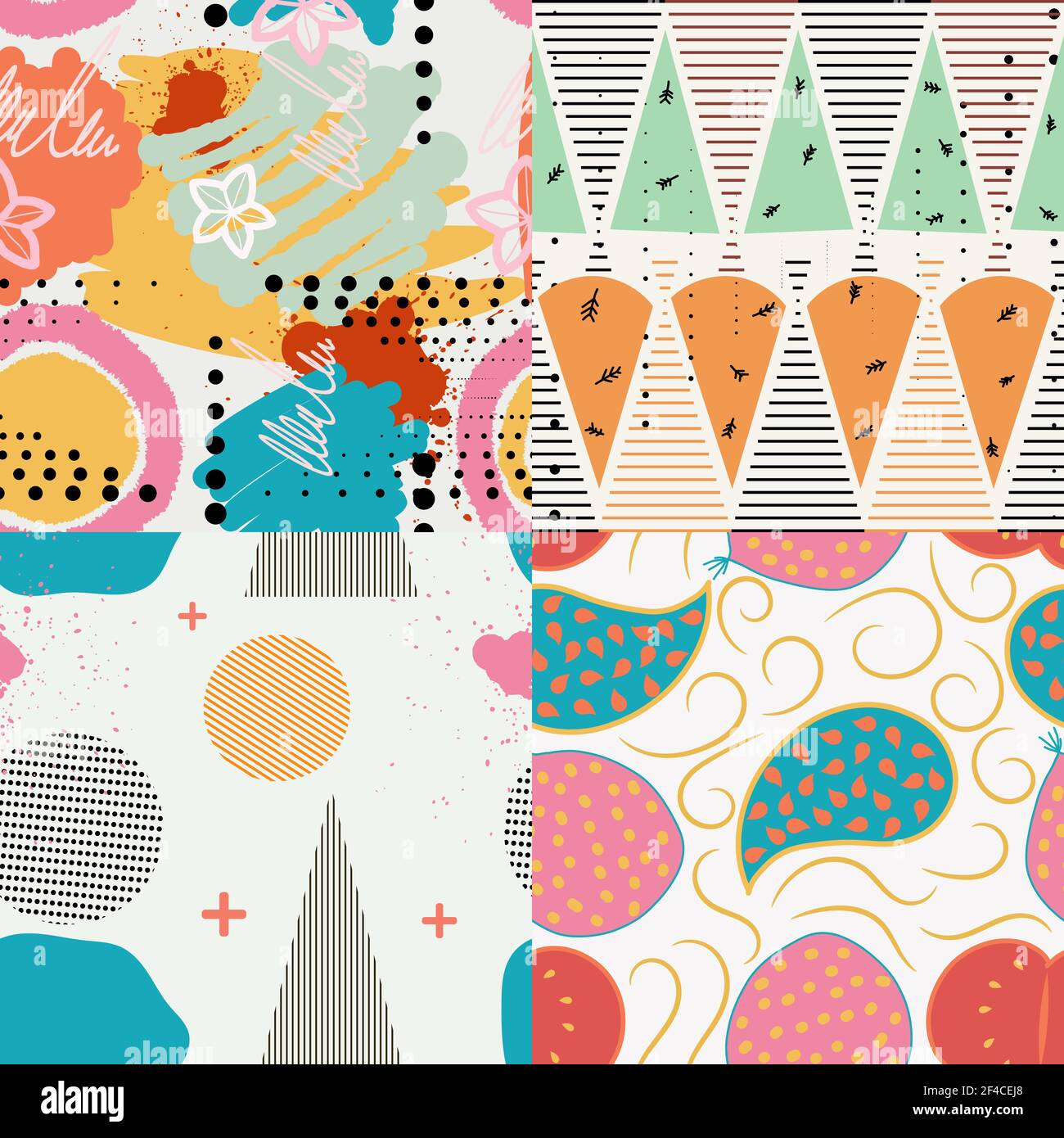 Memphis patterns background Stock Vector Images - Alamy