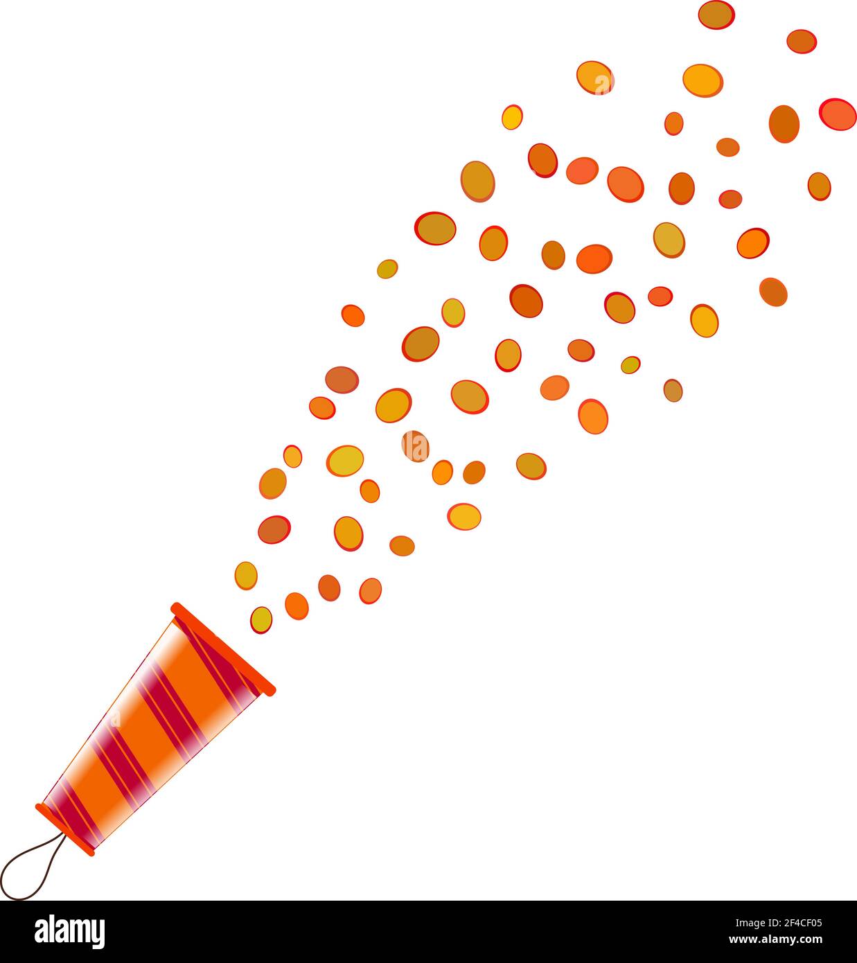 Colored Popper on white background. Cartoon vector popper - a concept ...