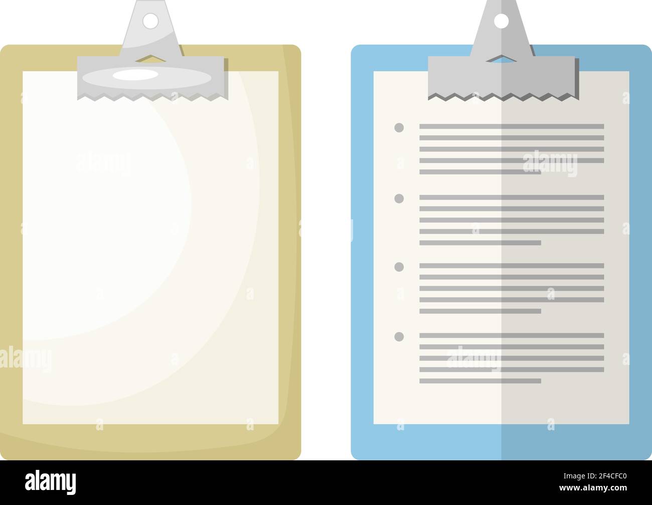 Vector illustration of a tablet with paper in Cartoon and flat style on ...