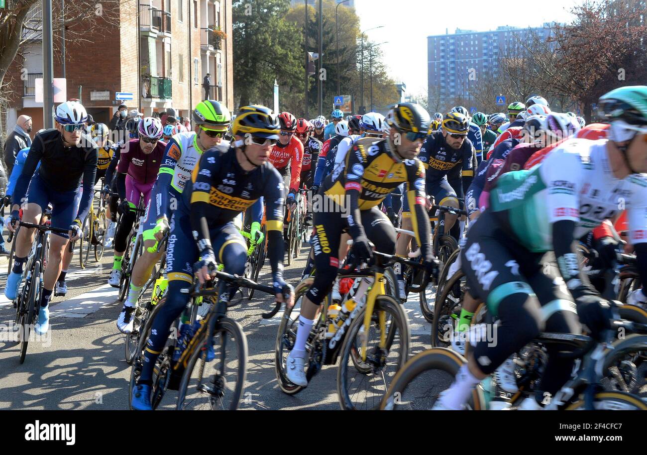 Milan, Italy. 20th Mar, 2021. Milan, Start of the Milan Sanremo cycling ...