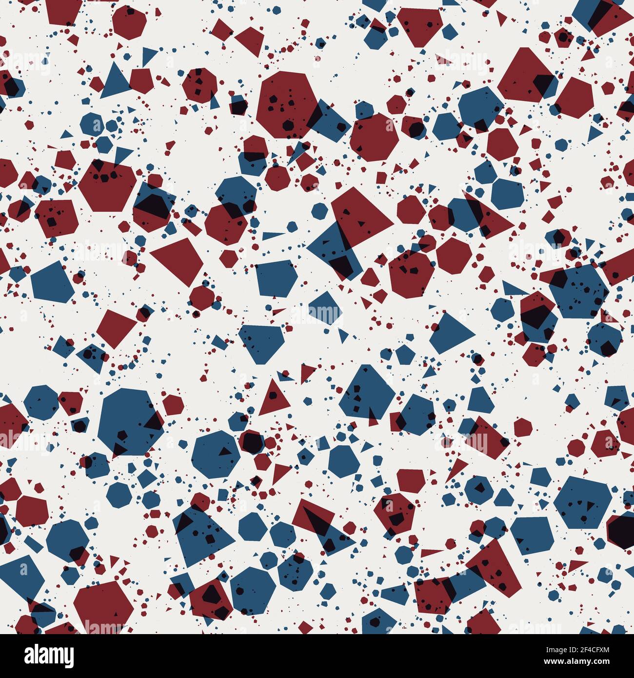 Seamless geo pattern in red blue black white Stock Photo - Alamy