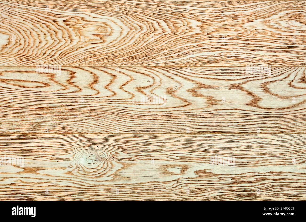Close-up of a bright beige wood texture with long horizontal grains ...