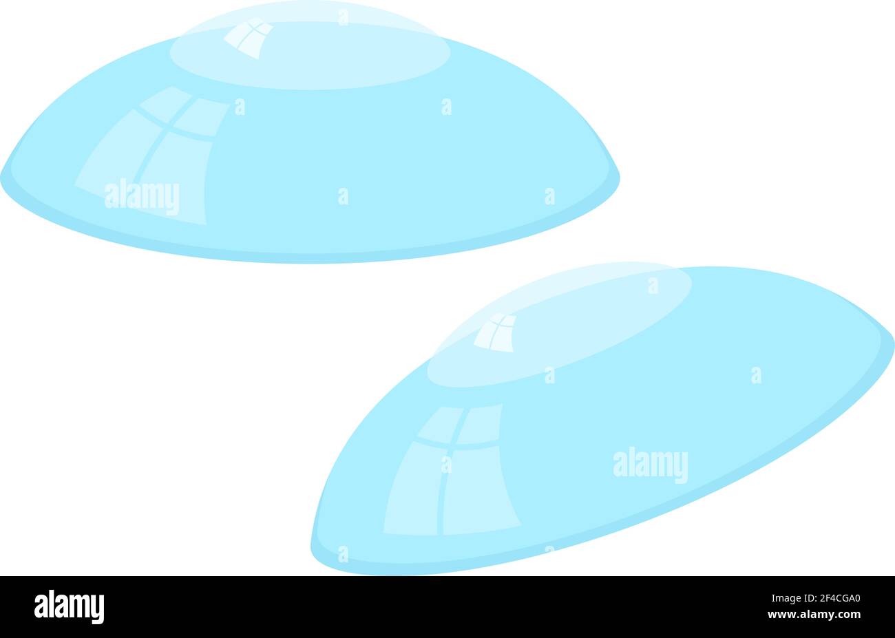 Vector illustration of a contact lens on a white background. Cartoon ...