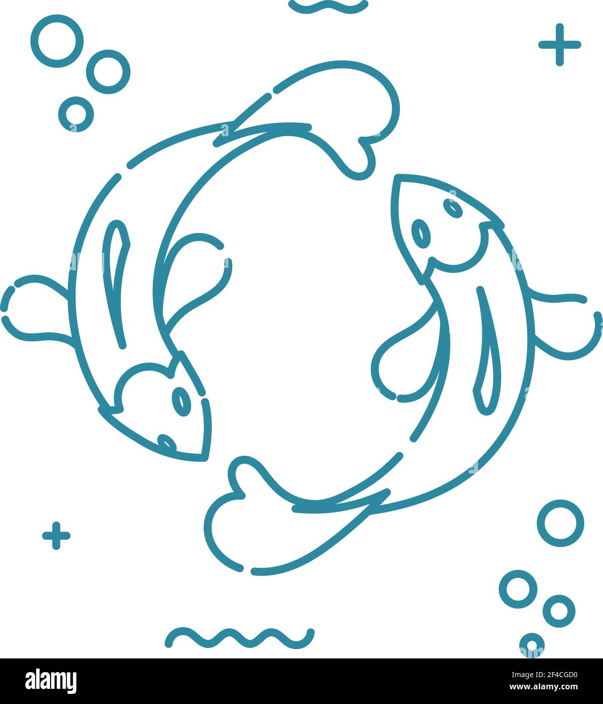 Pisces Fish Symbol Heart