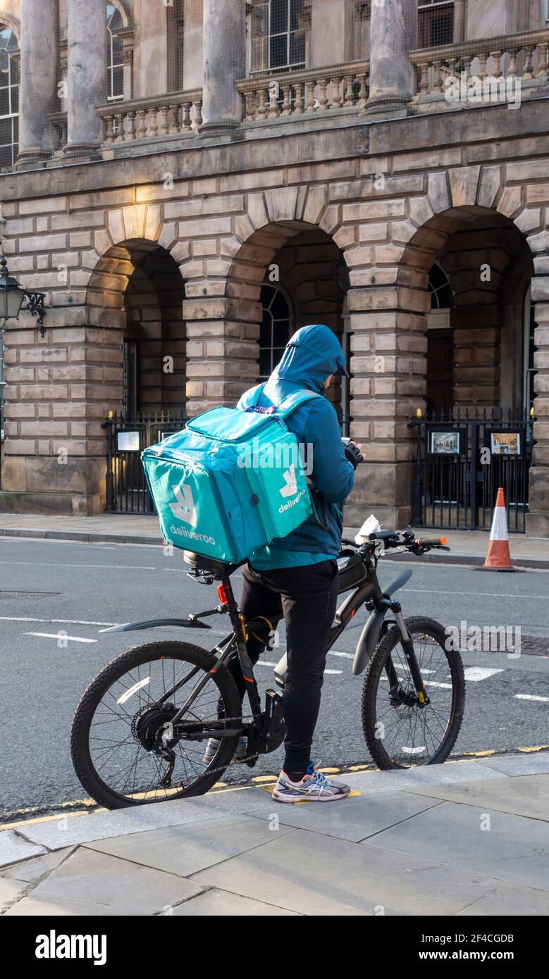 Deliveroo backpack hi-res stock photography and images - Alamy